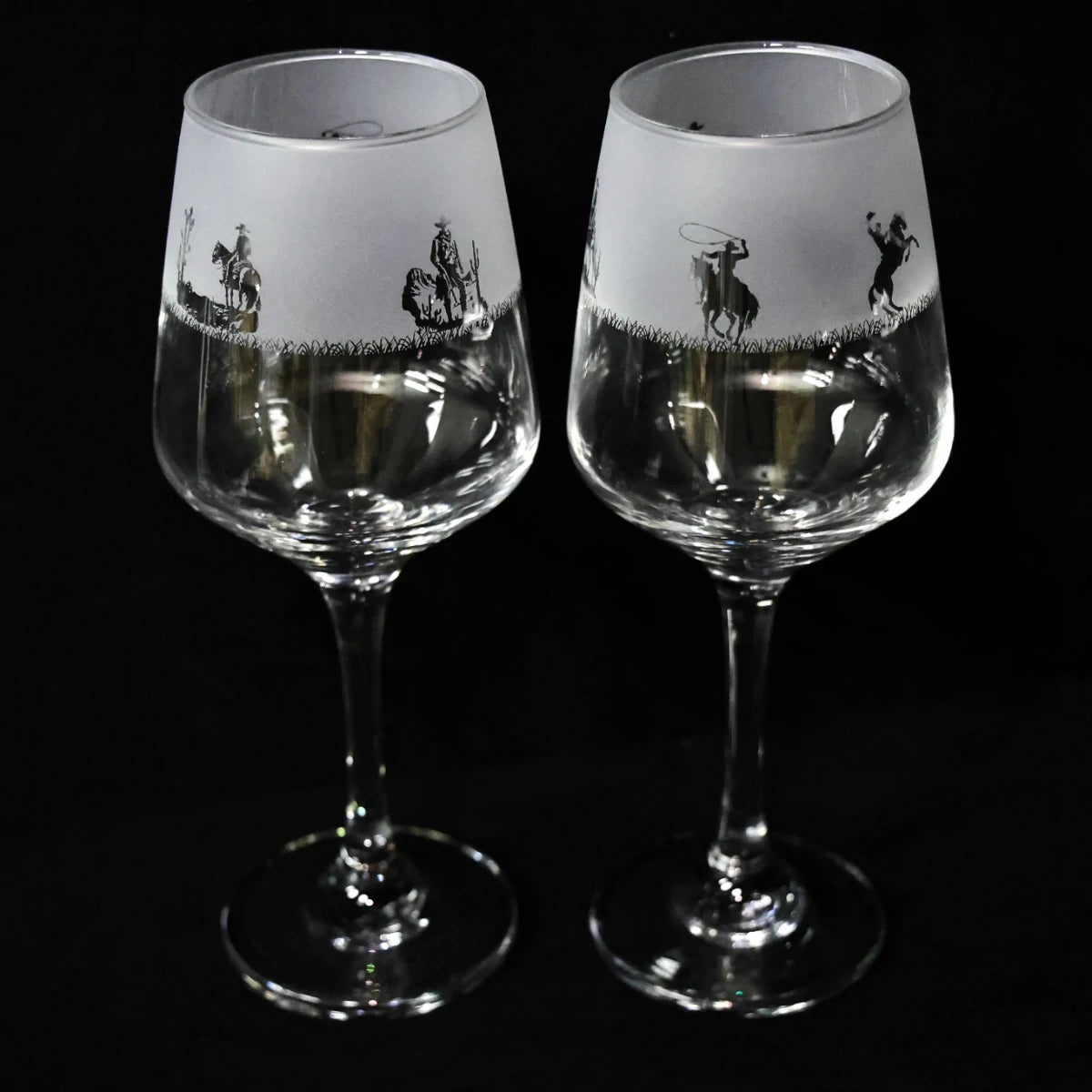 Western Cowboy Glass